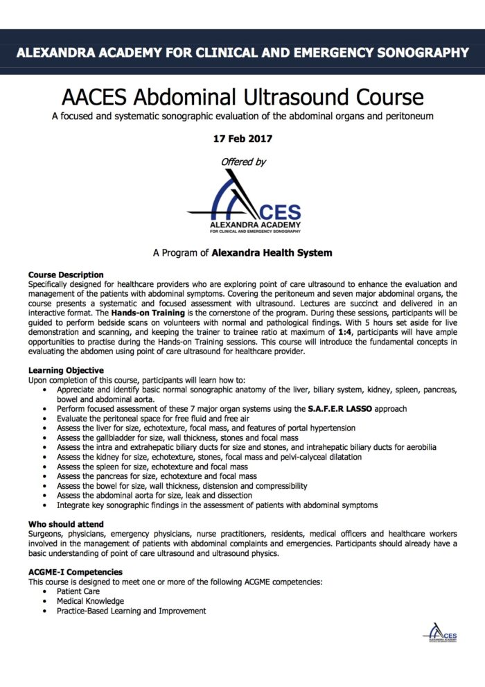 AACES Abdominal Ultrasound Course – POCUS Academy